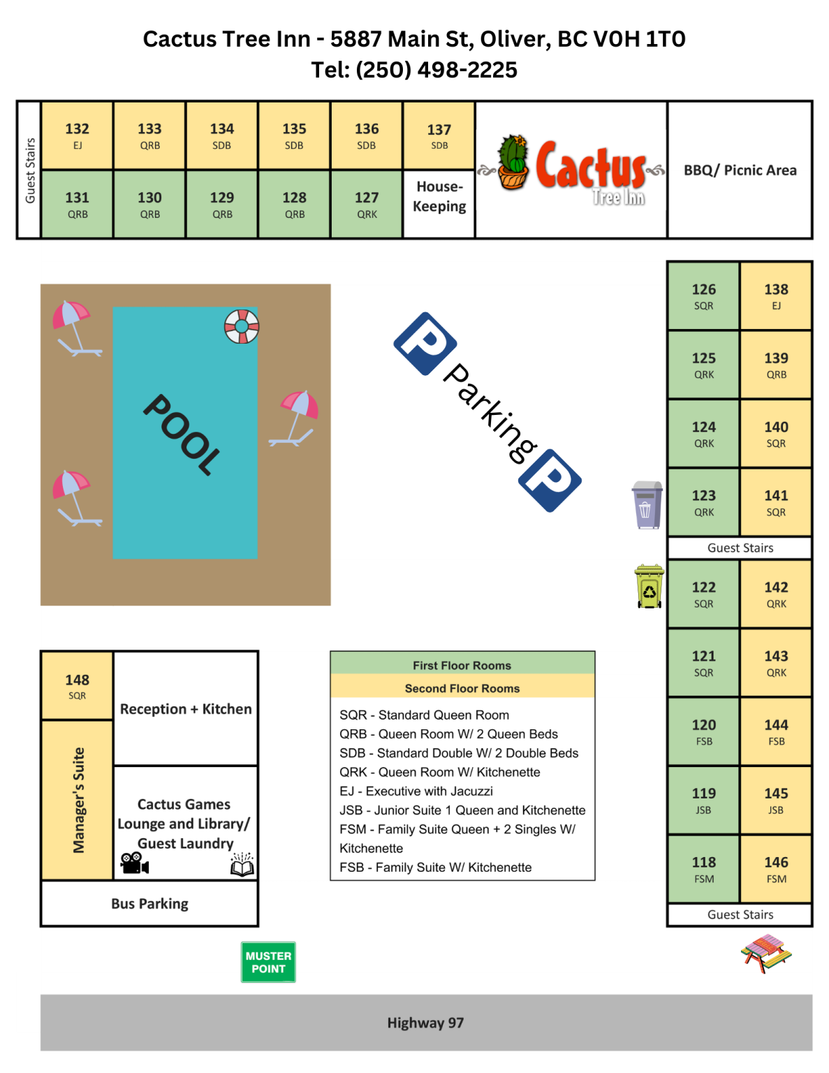 Motel Map - Cactus Tree Inn
